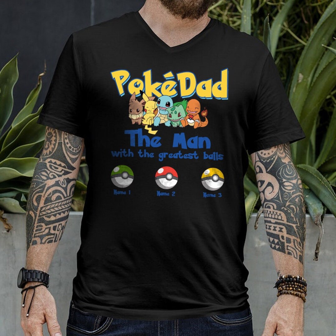 Personalized PKM Dad Shirt, the Man With the Greatest Balls Shirt, Dad ...