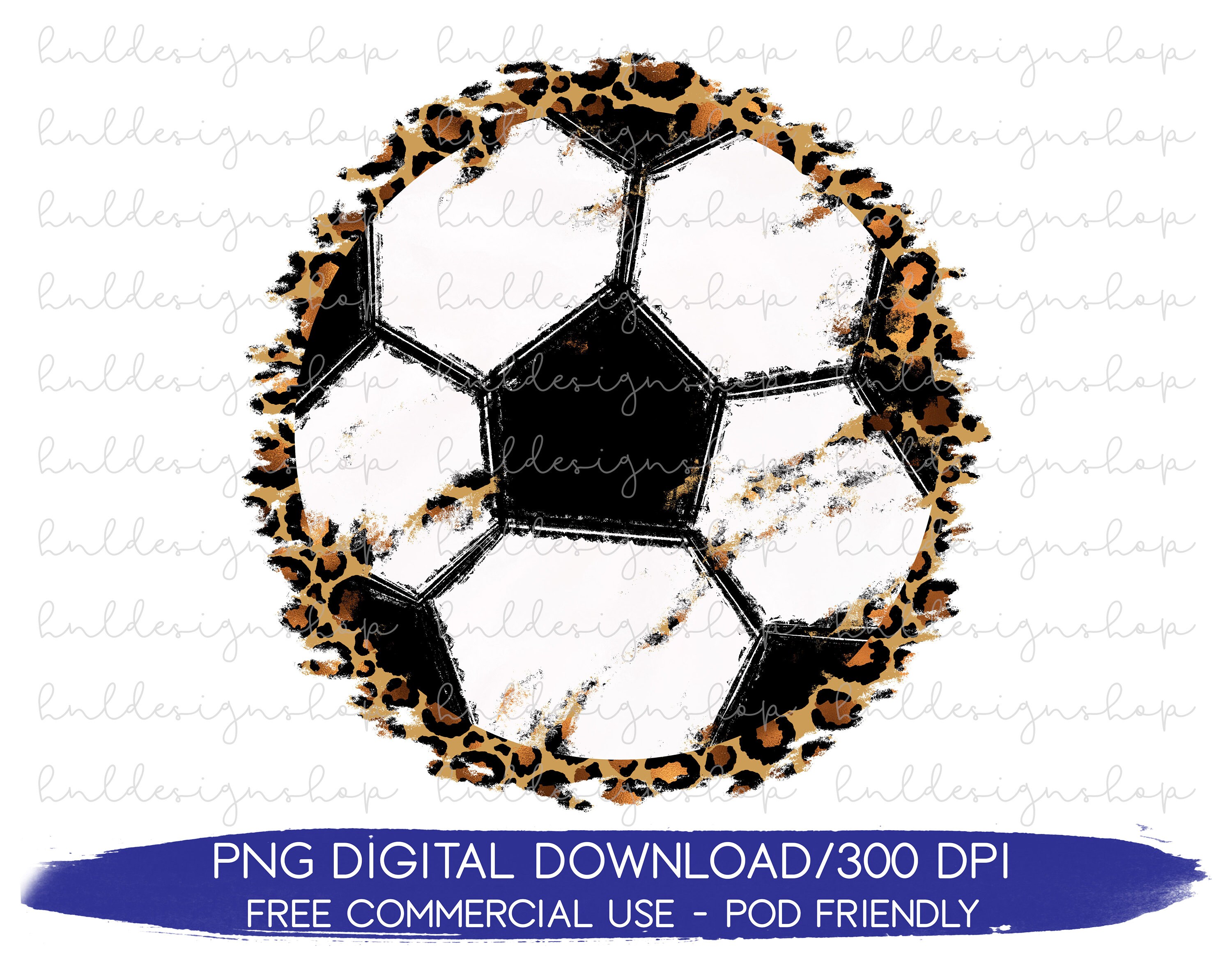 Soccer Png, Soccer Distressed Leopard Png, Soccer Blank Sublimation ...