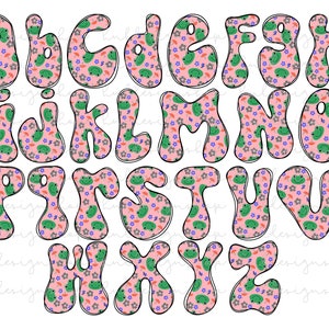 90s Retro Doodle Letters Png, Retro Font Png, Frog Pngs, 90s ...