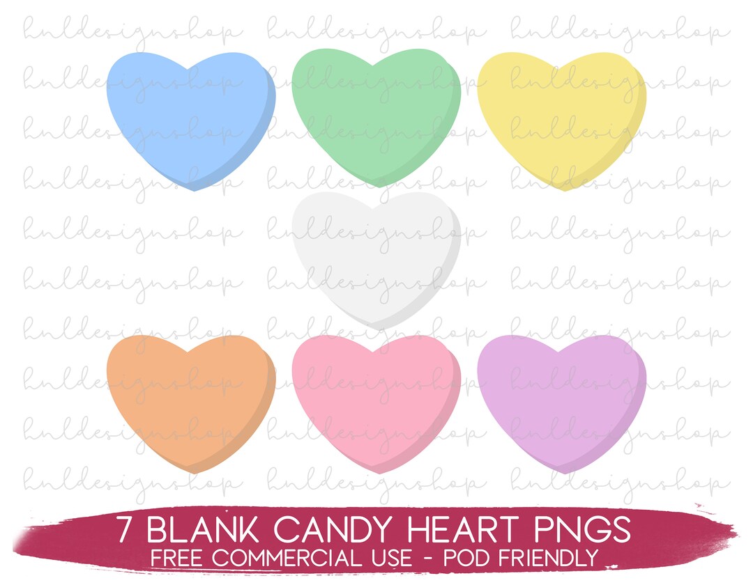 7 BLANK Candy Hearts Valentine Png, Create Your Own Valentine Png ...