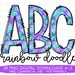 Rainbow Doodle Letters Png, Rainbow Font Png, Rainbow Sublimation Shirt ...