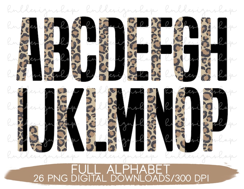 Leopard Print Letters PNG, Leopard Font Png, Leopard Print Sublimation ...