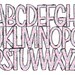 SET OF 7 Sweet Doodle Letters Png, Donut Font Png, Candy Sublimation ...