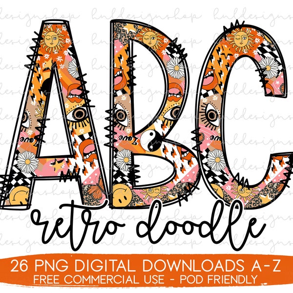 Doodle Letters - Etsy