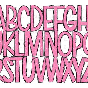 SET OF 4 Donut Doodle Letters Png, Donut Font Png, Boy Donut ...