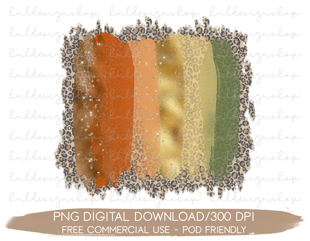 Leopard Frame Png, Fall Background PNG, Distressed Leopard Print ...