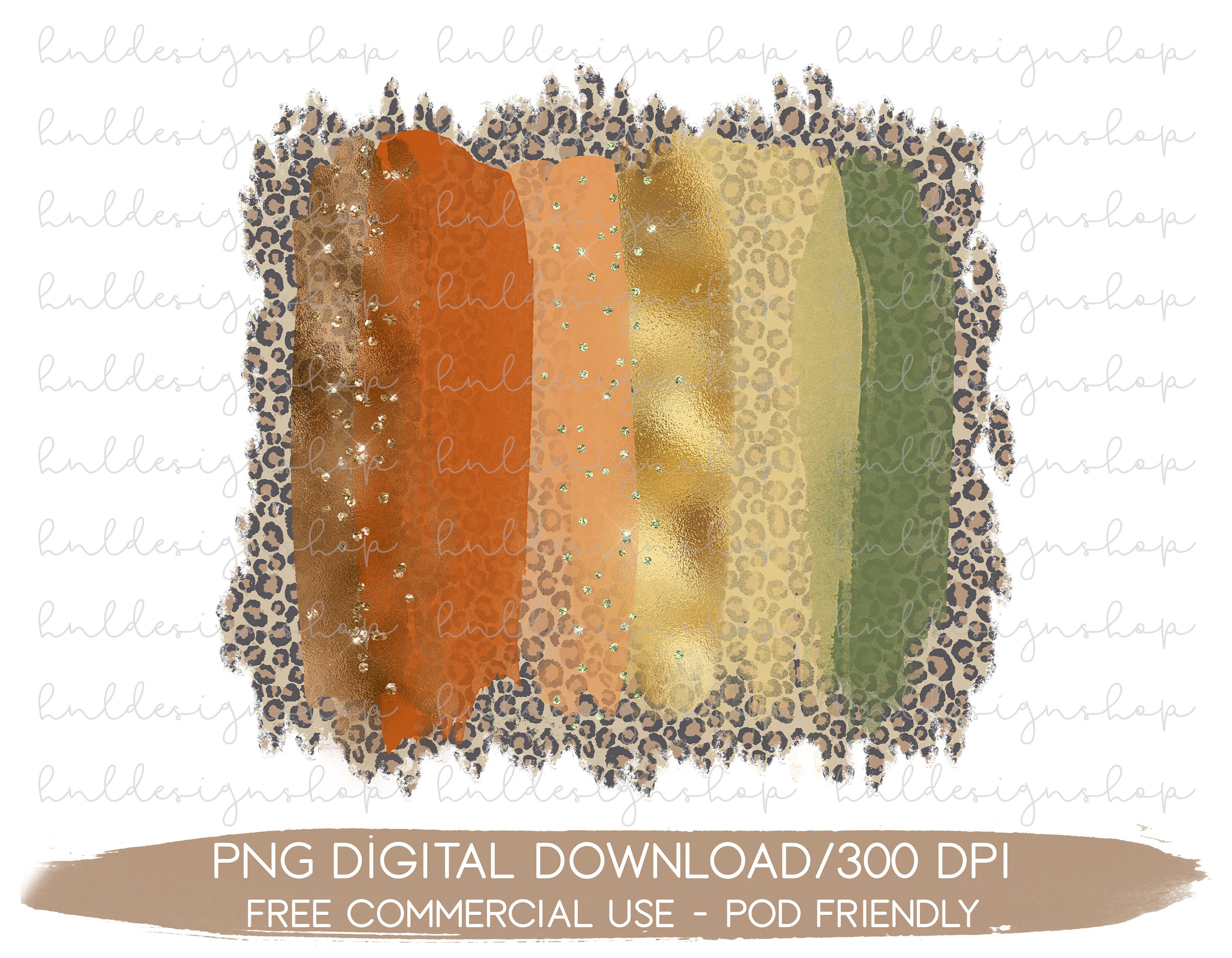 Distressed Fall background PNG.Leopard frame .digital download ...