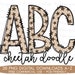 Cheetah Print Doodle Letters PNG, Cheetah Font Png, Cheetah Print ...