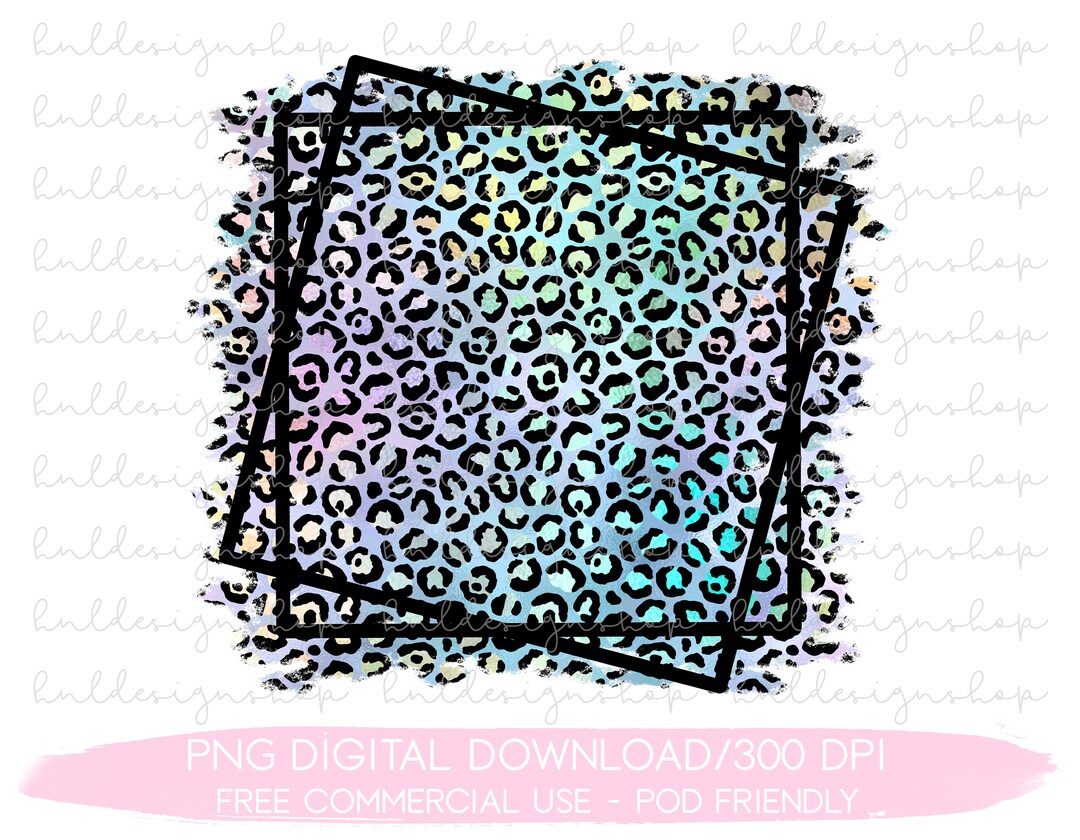 Leopard Frame Png Distressed Leopard Print Background - Etsy
