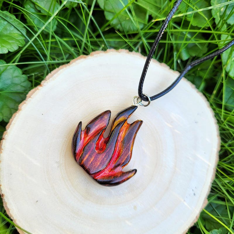Flame Pendant - Etsy