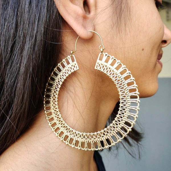 Big Round Earrings - Etsy