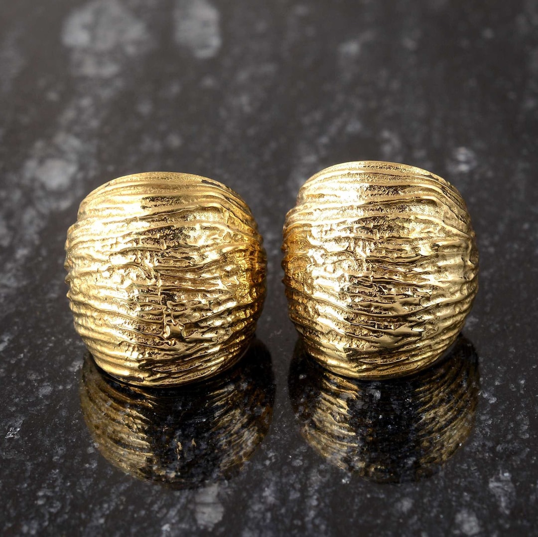 Brass Large Dome Ring, Hammered Dome Ring, Domed Ring, Brass Dome Ring ...