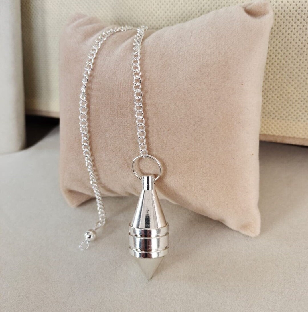 Ibrahim Karim Divination Tools Universal Metal Pendulum for Energy Healing, Silver Dowsing ...