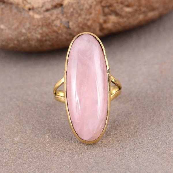 Rose Quartz Ring - Etsy