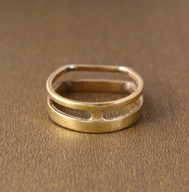 Double Bar Ring Modern Ring Statement Ring Minimal Ring 2 - Etsy
