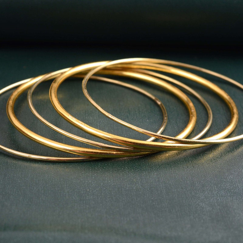 Brass Bangle Set - Etsy