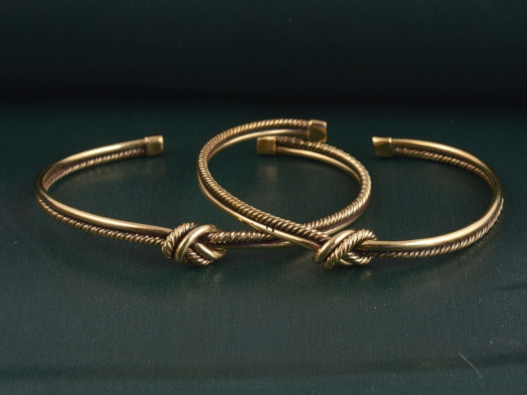 Gold Knot Bracelet, Tie the Knot Bracelet, Love Knot Bracelet Bangle ...