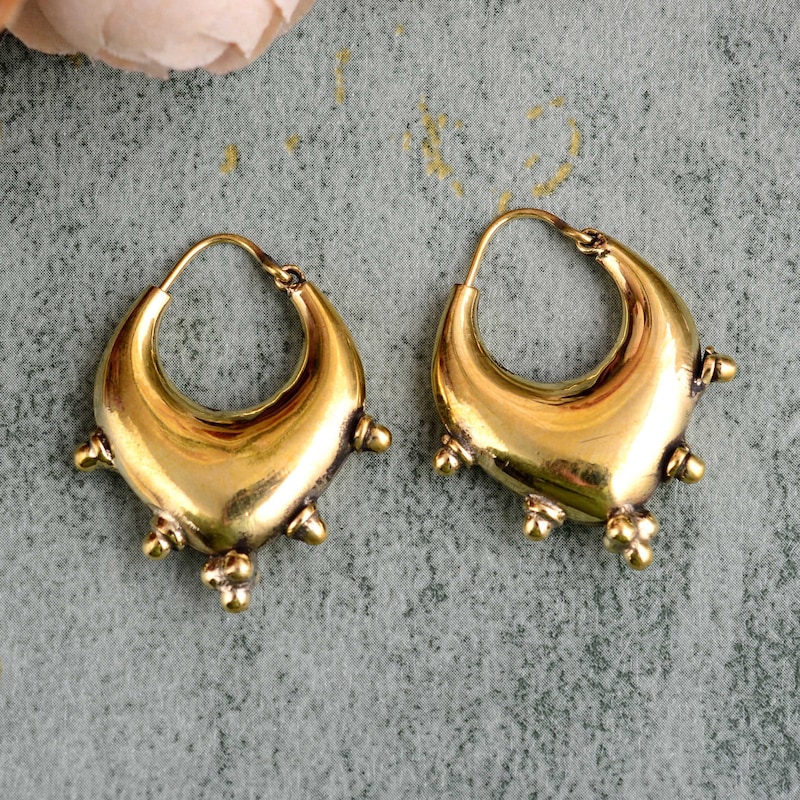 Chunky Gold Earrings - Etsy