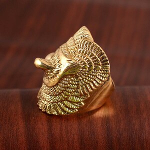 Gold Eagle Ring, Mens Eagle Ring, Mens Native American Rings, Gothic Jewelry, Cool Rings, Signet ...