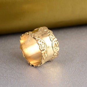 Cigar Band, Minimalist Ring, Thick Band Ring, Statement Ring, Thick ...