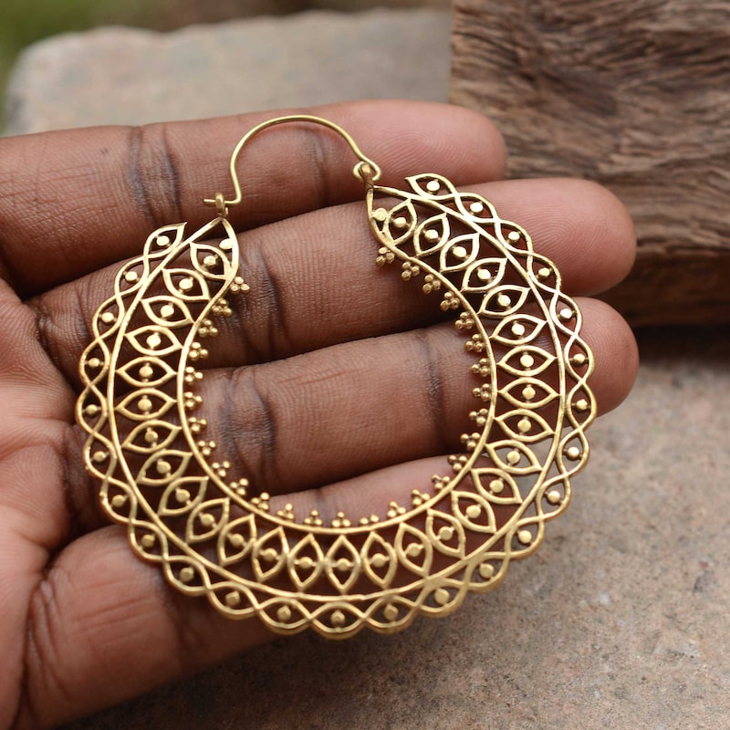 Large Gold Hoop Earrings - Etsy