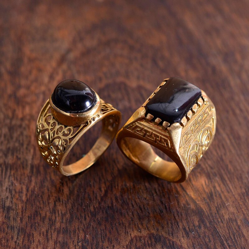 Obsidian Rings - Etsy