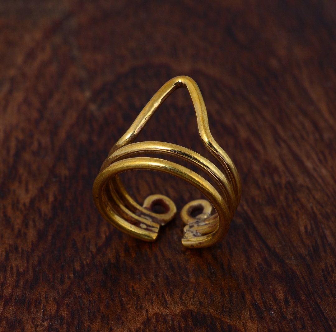 Gold Knuckle Ring , Stacking Ring , Midi Ring , Mid Finger Ring ...