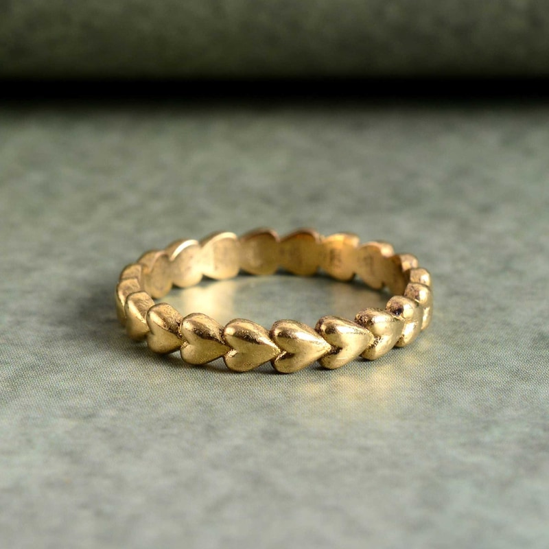 Gold Heart Ring - Etsy