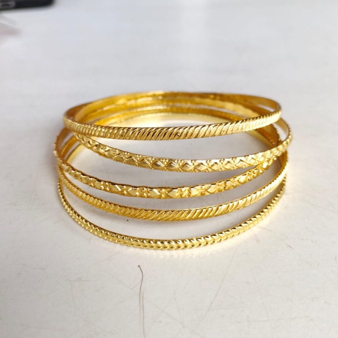Indian Gold Bangle, Gold Filled Bangle, Gold Bracelet, Bangle, Gold ...