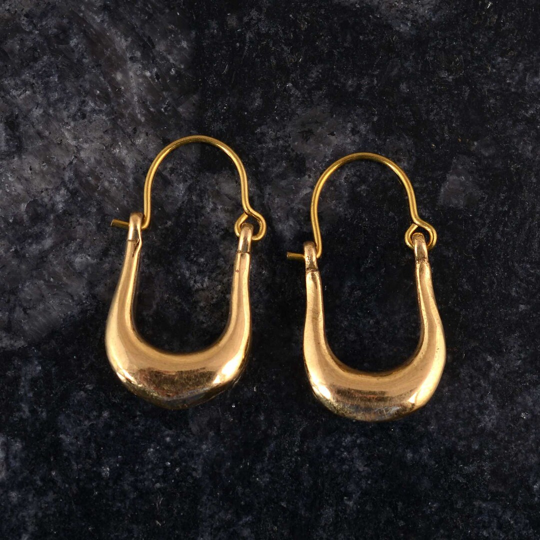Gold Rectangular Hoop Earrings,dainty Gold Hoop Earrings,minimalist ...