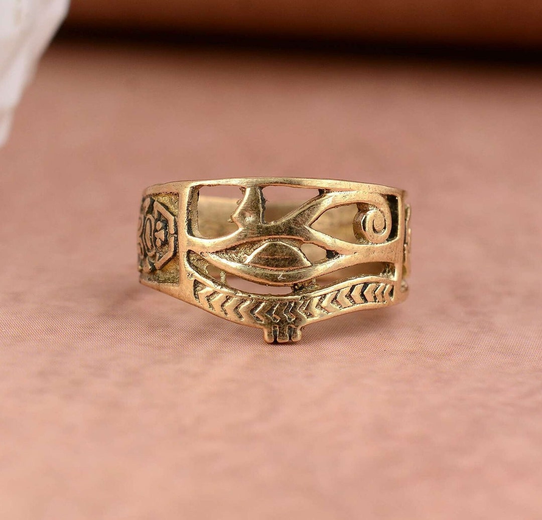 Horus Eye Ring, Mandala Ring, Eye of Horus Ring Gold, Gift for Her ...