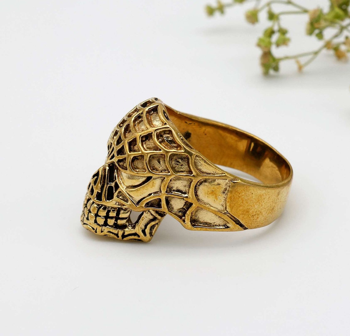 Spider-man Skull Ring: Gothic Biker Jewelry - Etsy