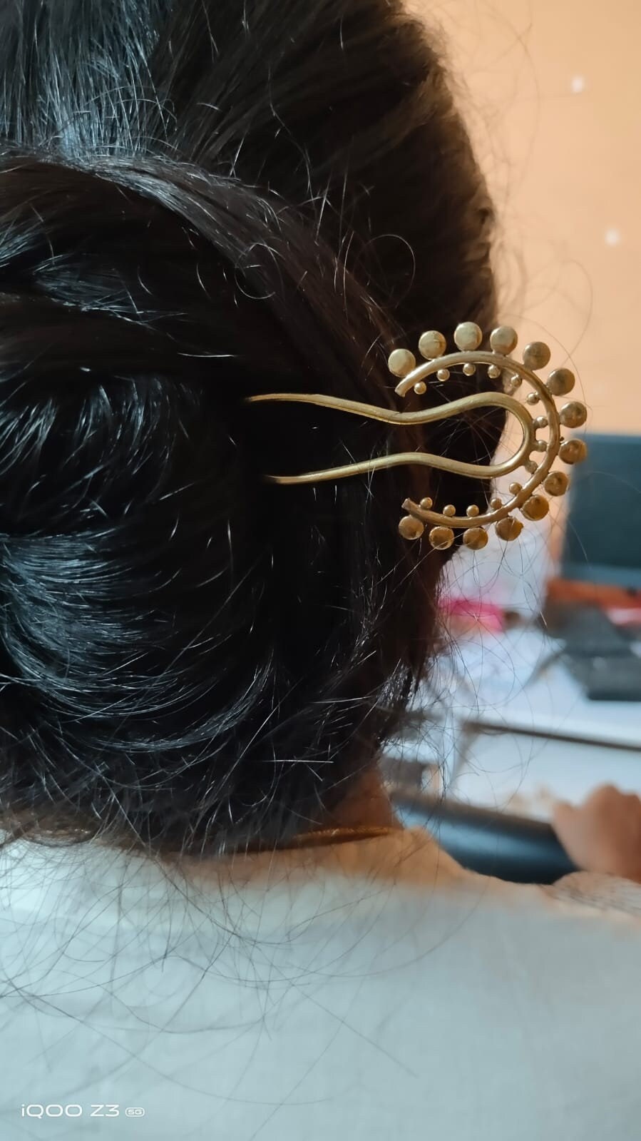 Sun Crafted Brass Bun Fork Bun Stick Golden Hair Accessories - Etsy