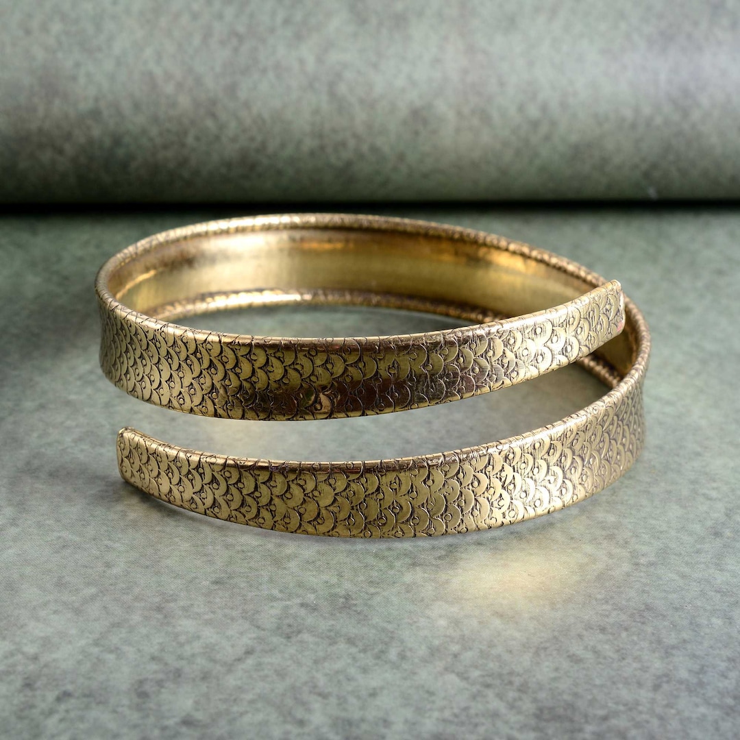 Greek Upper Arm Bracelet, Gold Upper Arm Band, Gold Upper Arm Cuff ...