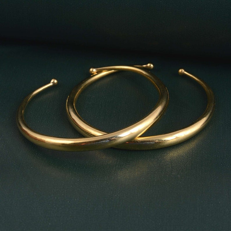 Simple Solid Brass Bracelet, Bangle, Boho, Ethnic, Rustic, Bohemian ...