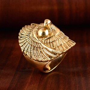 Gold Eagle Ring, Mens Eagle Ring, Mens Native American Rings, Gothic ...