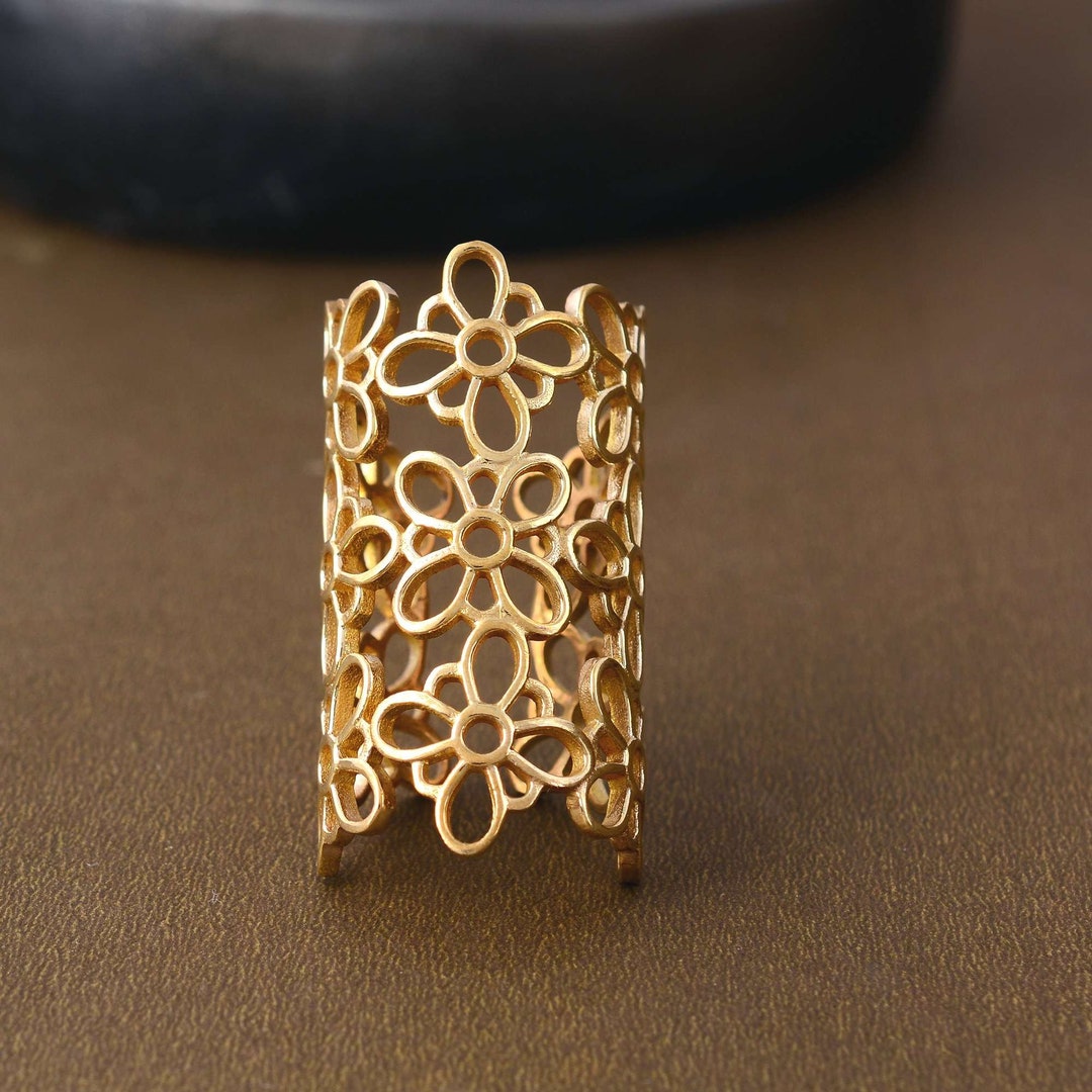 Brass Flower Ring: Arthritis Finger Splint for PIP & DIP Joints - Etsy