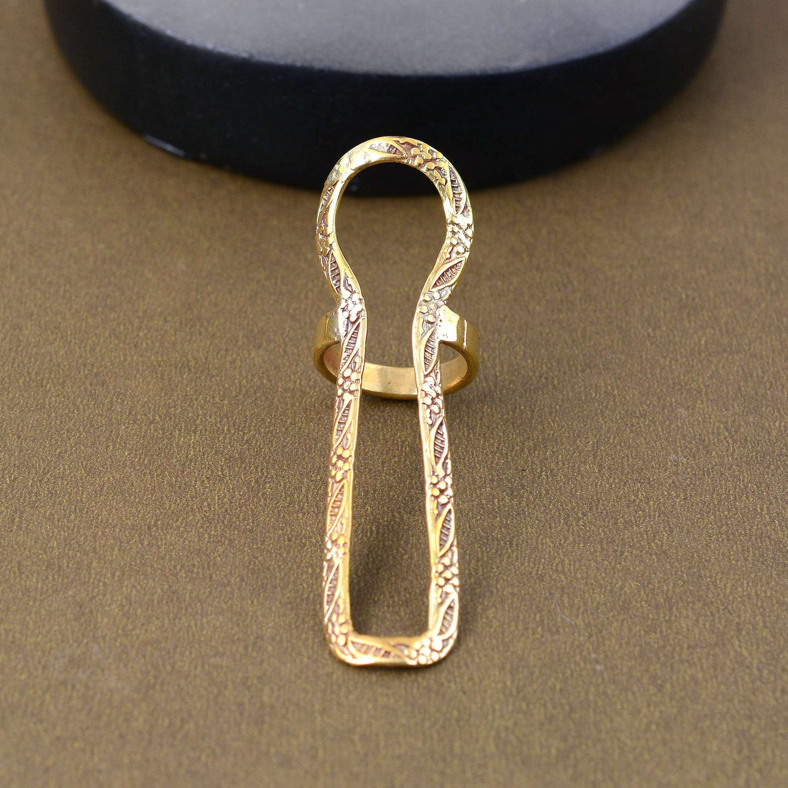 Arthritis Finger MCP Splint Yellow Brass, Ring for Women, Gift for Mom ...