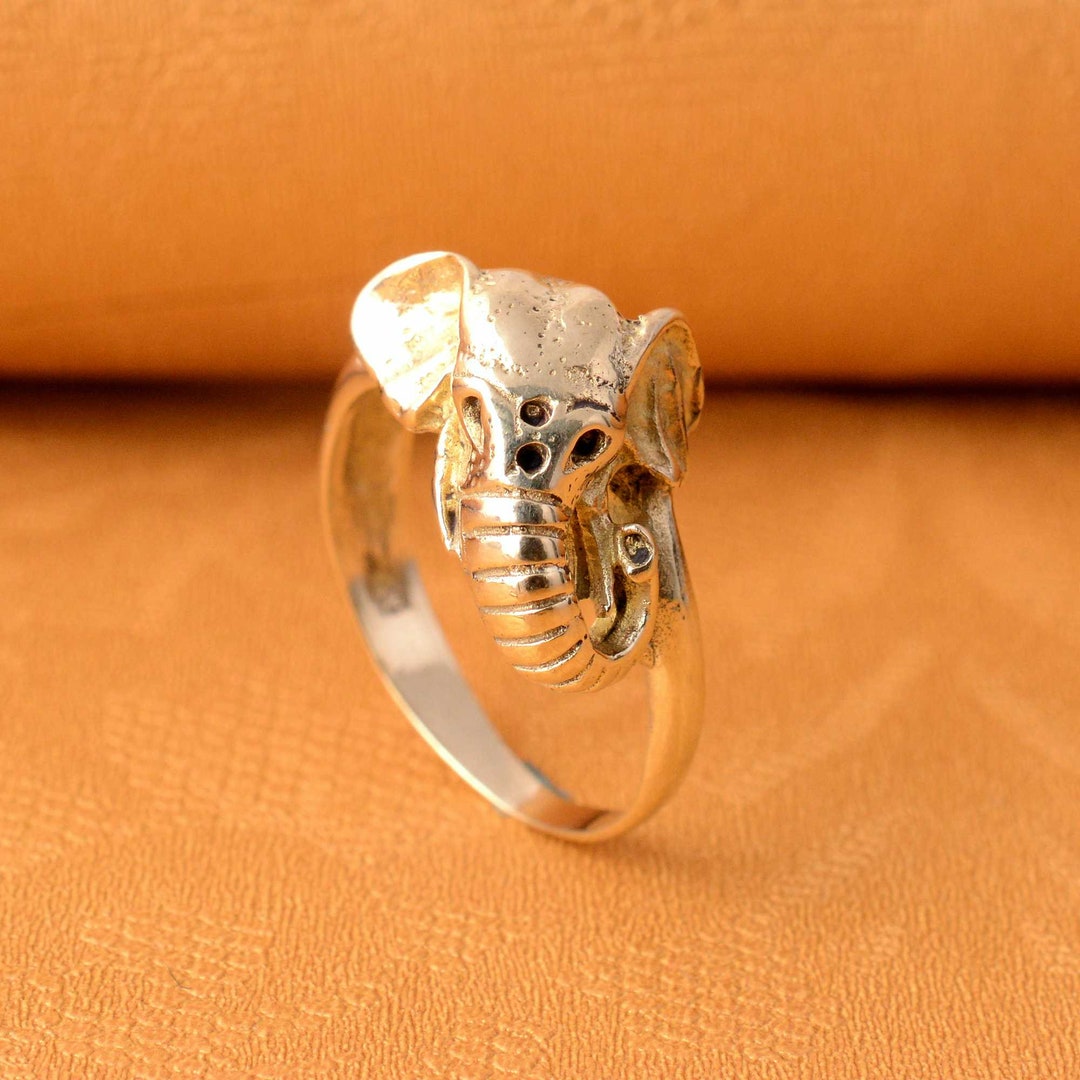 Gold Elephant Ring, Elephant Ring, Statement Gold Ring, Animal Gold ...