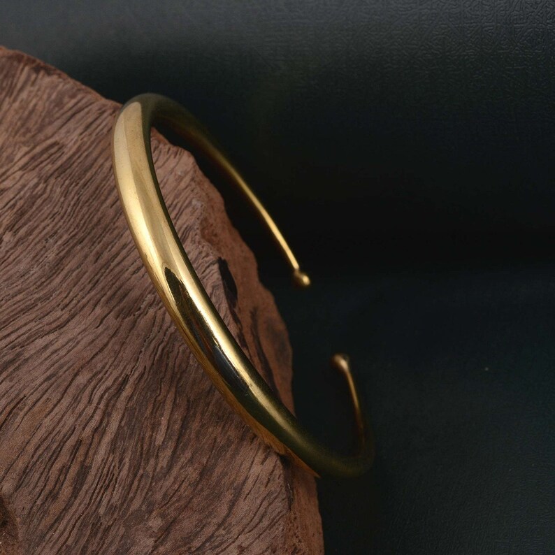 Simple Solid Brass Bracelet, Bangle, Boho, Ethnic, Rustic, Bohemian, Hippie, Gypsy, Jewellery ...