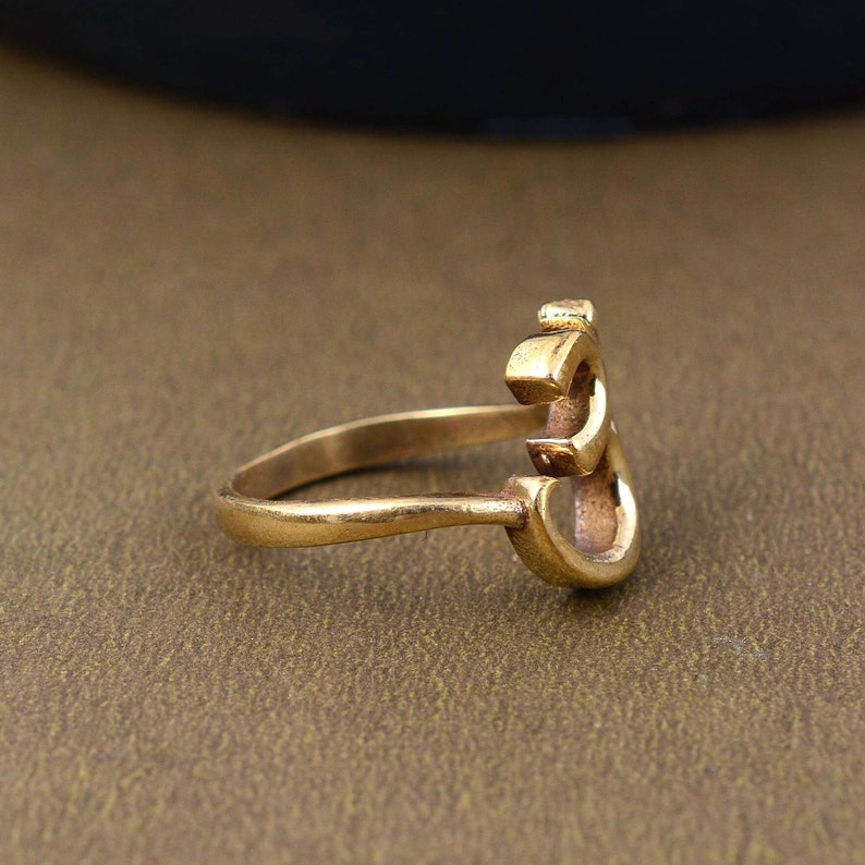 Handmade Brass Om Ring: Yoga Meditation Jewelry - Etsy
