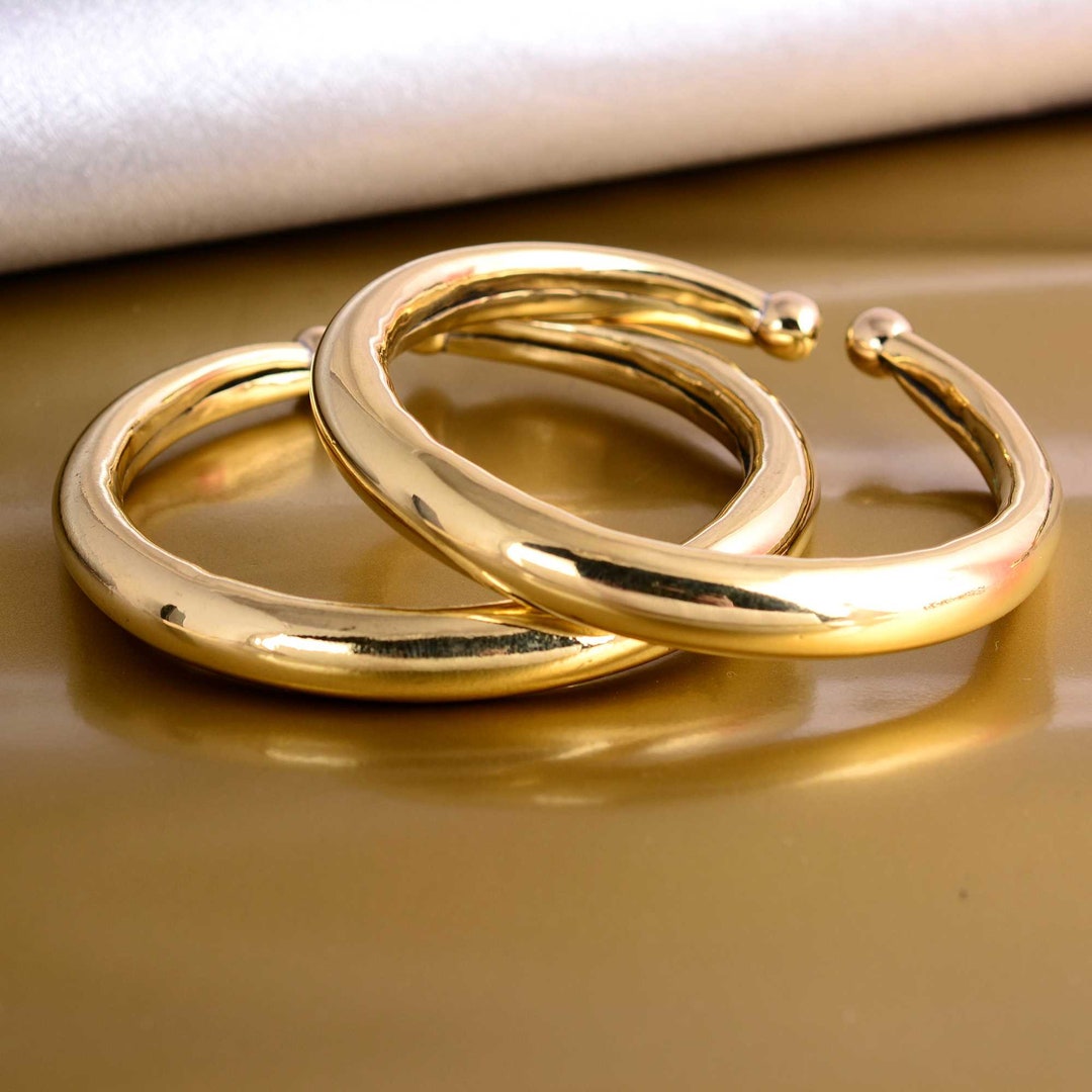 Simple Solid Brass Bracelet, Bangle, Boho, Ethnic, Rustic, Bohemian, Hippie, Gypsy, Jewellery ...