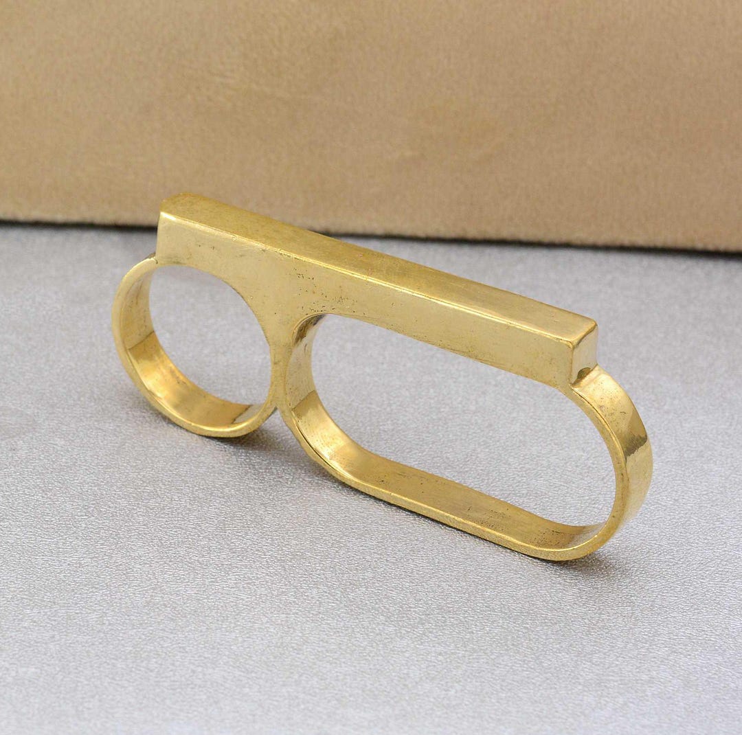 Gold Multifinger Ring, Minimal Ring, Gold 3 Finger Ring, Triple Finger ...