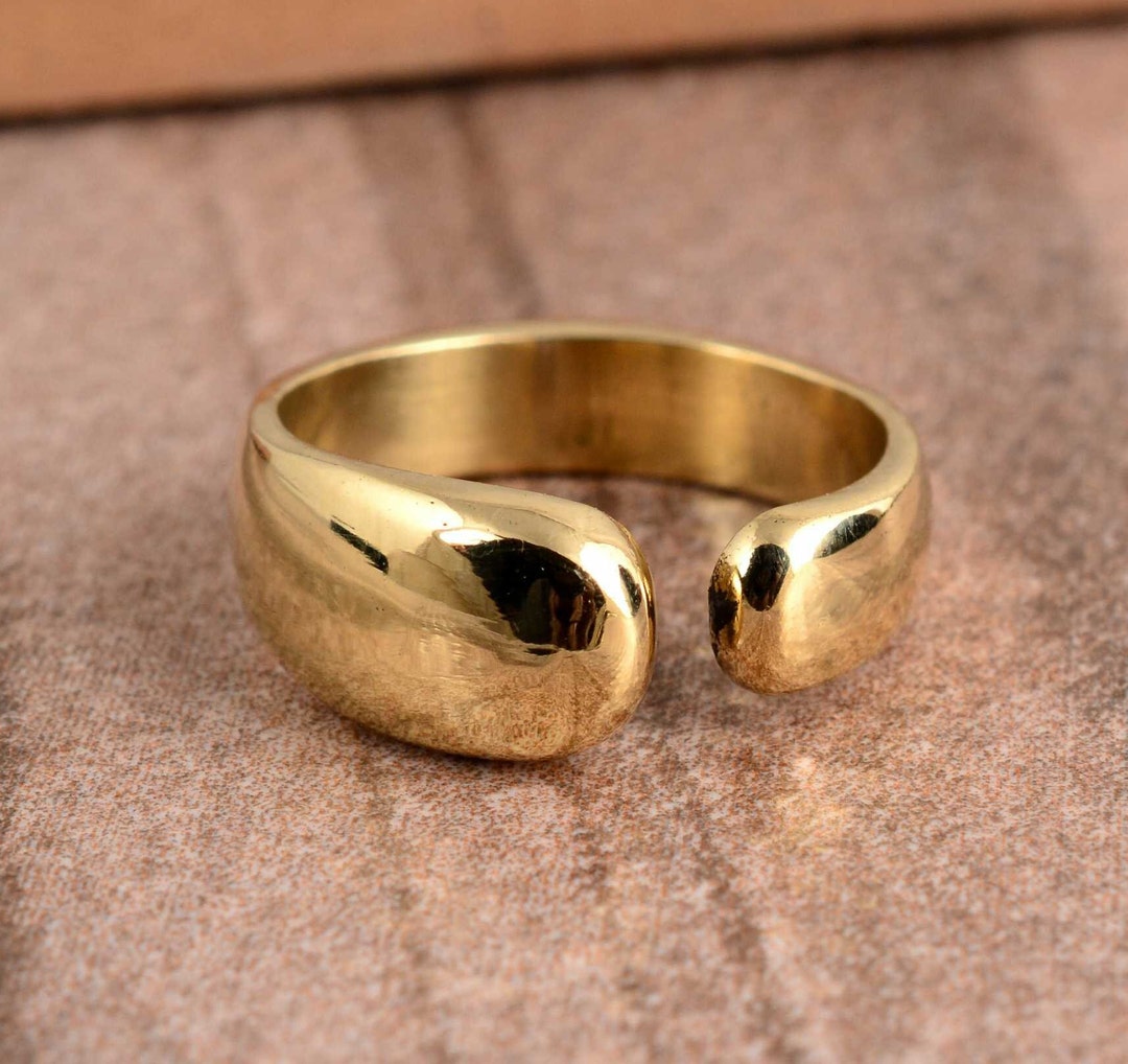 Open Ring, Chunky Ring, Large Ring, Cuff Ring Gold, Adjustable Ring ...