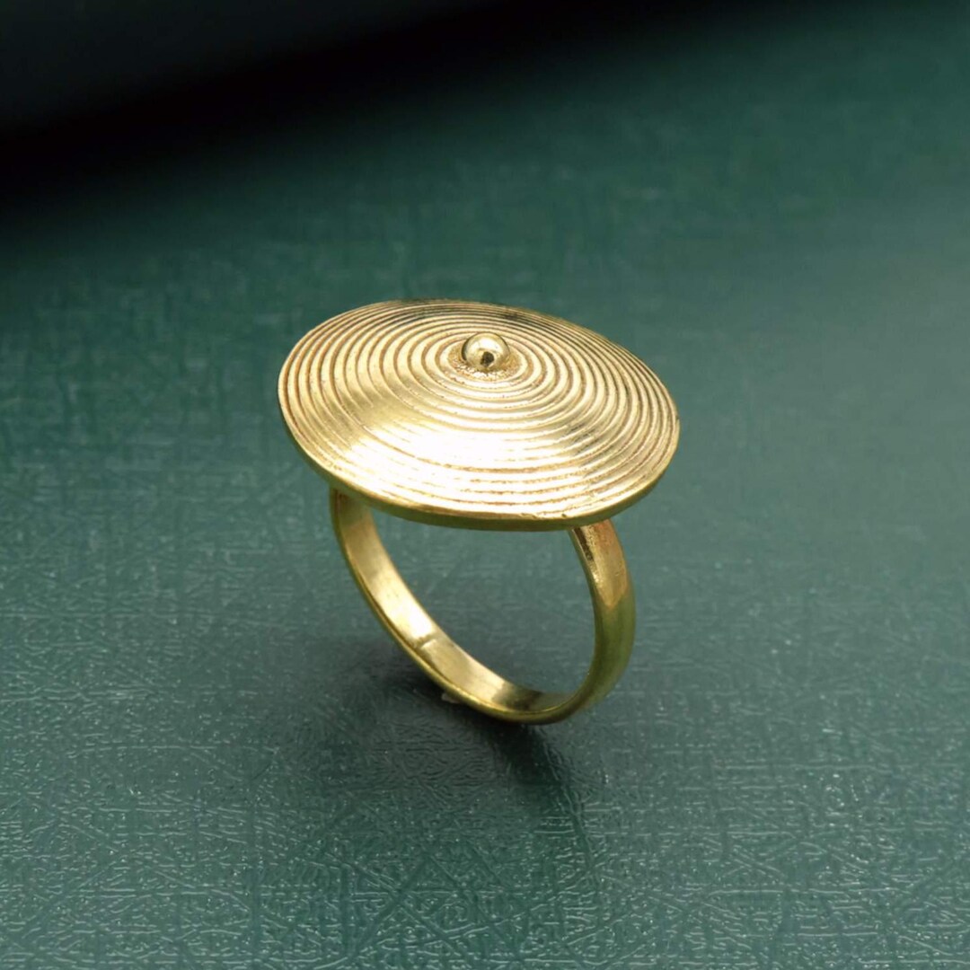 Gold Swirl Ring, Handmade Spiral Ring, Minimalist Spiral Design Jewelry ...