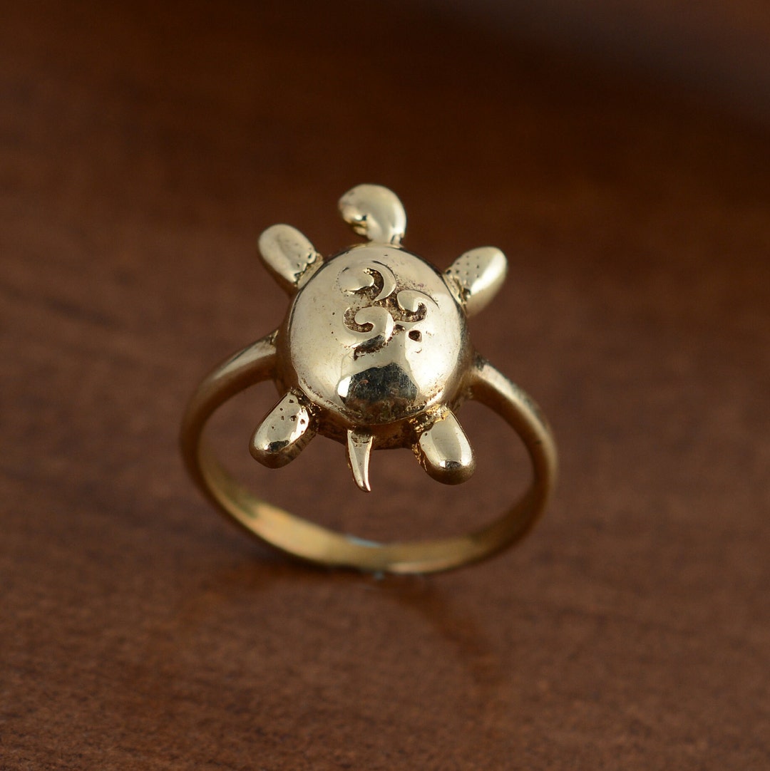 Gold Tortoise Ring , Lucky Turtle Ring , Vintage Cute Turtle Gold Ring ...