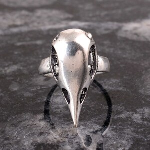 Raven Skull Ring, Viking Crow Head Ring, Raven Head Ring, Nordic Bird ...