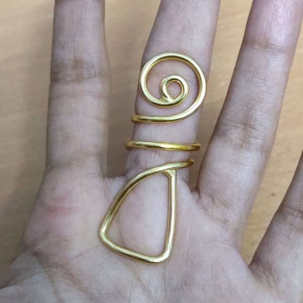 Gold Splint Ring - Etsy
