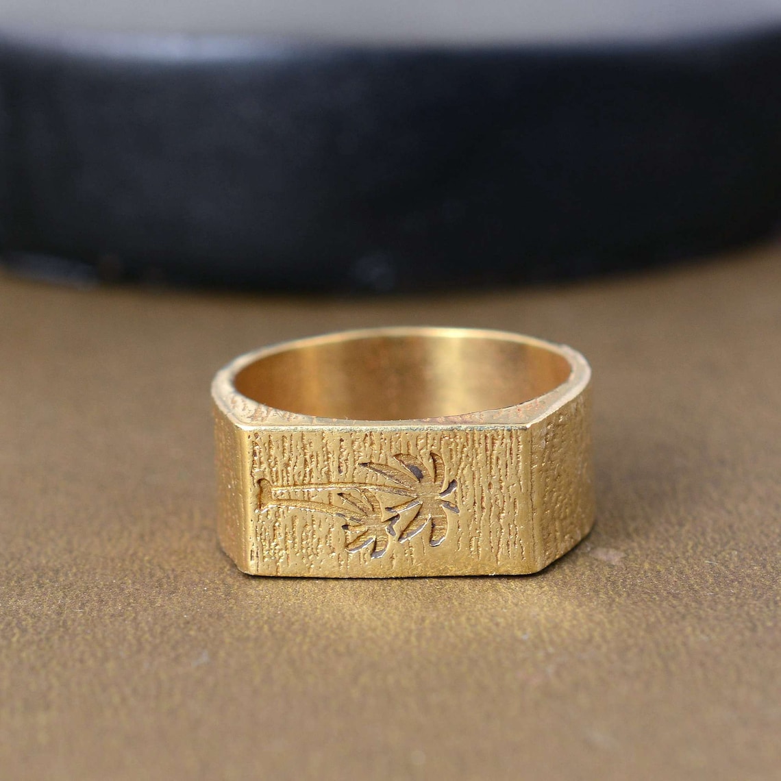 Palm Tree Ring Tropical Ring Palm Tree Jewelry Signet Ring | Etsy