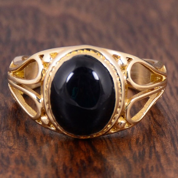 Obsidian Ring - Etsy